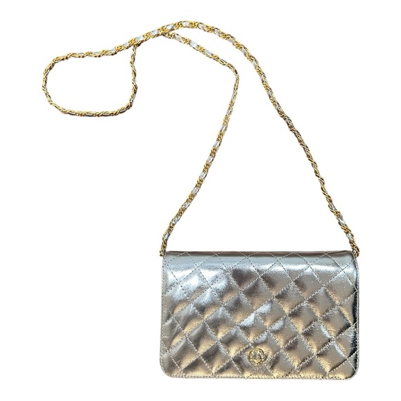 Jay Herbert | Bags | Jay Herbert New York Silver Quilted Chain Bag ...